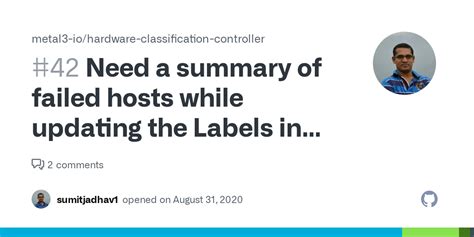 Need A Summary Of Failed Hosts While Updating The Labels In Hcc Logs