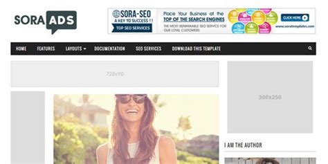 Sora Ads Blogger Template