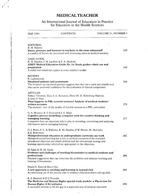 Pdf Problems And Challenges Of Teaching Biostatistics To Medical