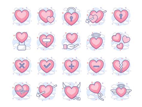 Love Icon Set Collection Design 5308783 Vector Art At Vecteezy