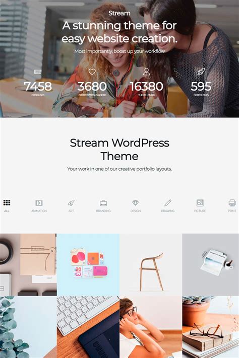 Stream Wordpress Theme One Page And Landing Page Template