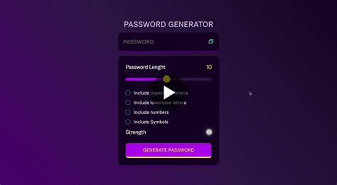 Webdevelopment Javascript Html Css Passwordgenerator