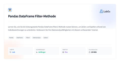 Pandas Dataframe Filtern Datenanalyse Labex