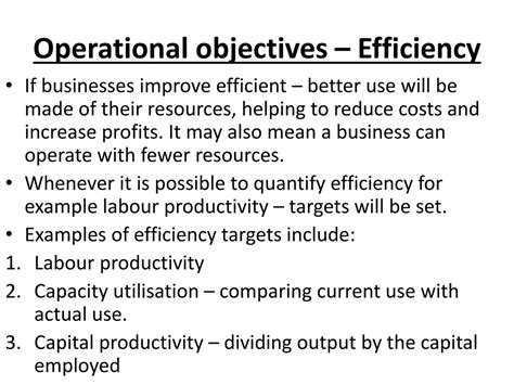 Ppt Operations Management Understanding Operational Objectives L1 Powerpoint Presentation