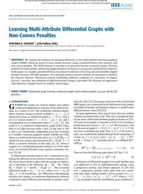 Pdf Learning Multi Attribute Differential Graphs With Non Convex Penalties