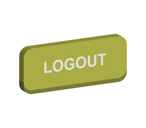 Logout Button Premium Vektor