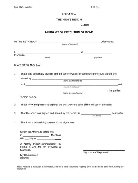 74w Affidavit Verifying Application And Accounts Doc Template Pdffiller