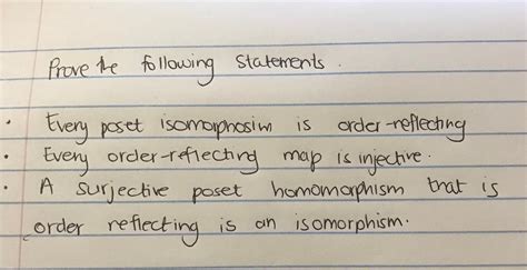 Solved Prove The Following Statements Every Poset