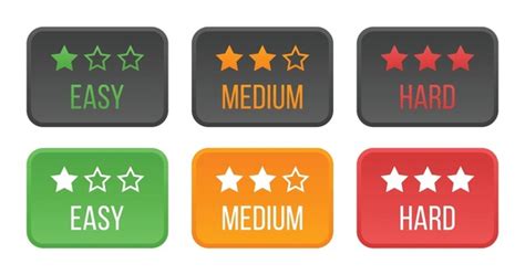 127 Difficulty Easy Medium Hard Stock Vectors And Vector Art Shutterstock