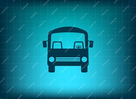 Premium Vector Bus Symbol Vector Illustration On Blue Background Eps 10