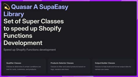 Support Supaeasy Shopify Functions Migrator And Generator