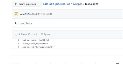 Gitleaks Scan Does Not Report Basic Keys I Have Added To Test The Scan