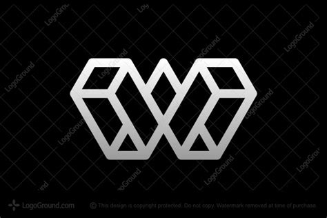 Letter W Block Logo