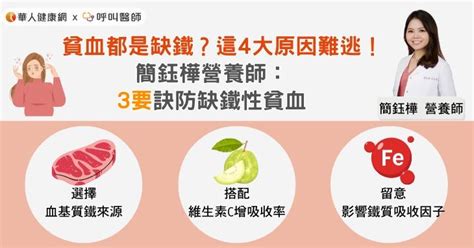 貧血都是缺鐵？這4大原因難逃！簡鈺樺營養師：3要訣防缺鐵性貧血 蕃新聞