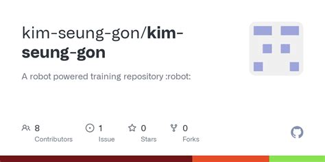 GitHub Kim Seung Gon Kim Seung Gon A Robot Powered Training Repository Robot