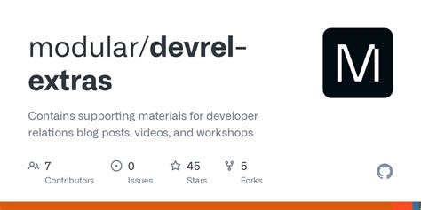 github modular devrel extras contains supporting materials for