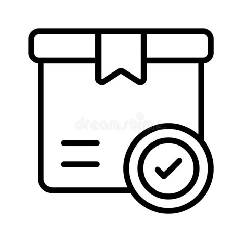 Icon Showing Confirmation Of Order Completion Stock Vector