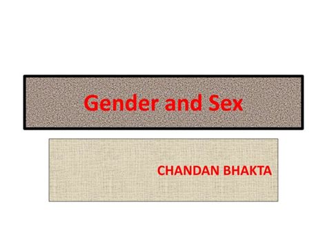 Gender And Sex Ppt Pptx