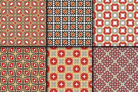 기하학적 인 도형의 주기적 패턴의 집합입니다 원활한 벡터 일러스트입니다 인테리어 디자인 벽지 인쇄 섬유 산업 스크랩북 종이 대