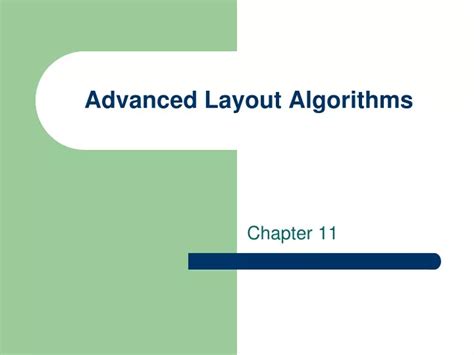 Ppt Efficient Branch And Bound Algorithms For Layout Optimization