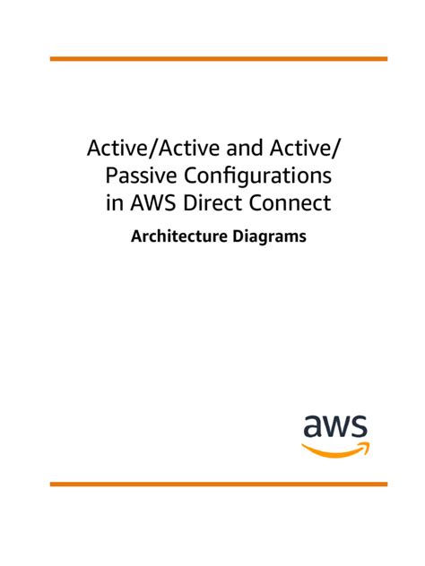 Active Active And Active Passive Configurations In Aws Direct Connect Pdf Amazon Web