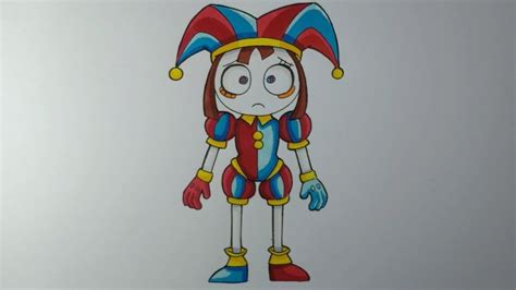 How To Draw Pomni From The Amazing Digital Cirus Very Easy Drawings Draw Cats