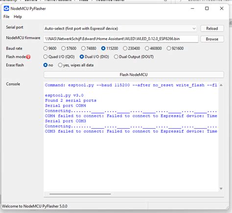 Nodemcu Pyflasher Failed To Connect To Nodemcu V V Issue Marcelstoer Nodemcu