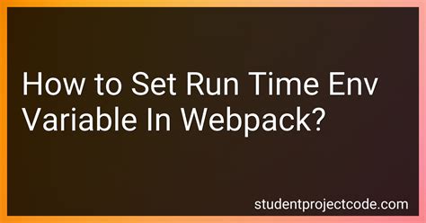how to set run time env variable in webpack in 2024