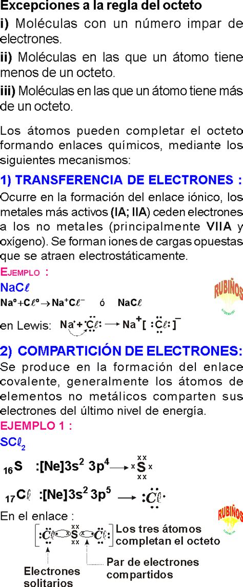 Lewis Y La Regla Del Octeto Ejercicios Resueltos Pdf