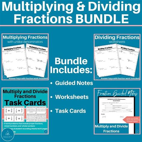 Multiplying And Dividing Fractions Math Guided Notes Math Worksheet