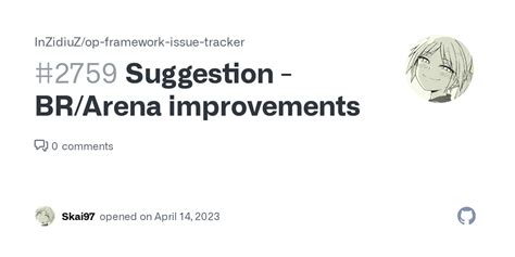 Suggestion Brarena Improvements · Issue 2759 · Inzidiuzop