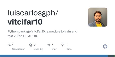 Github Luiscarlosgph Vitcifar Python Package Vitcifar A Module To Train And Test Vit