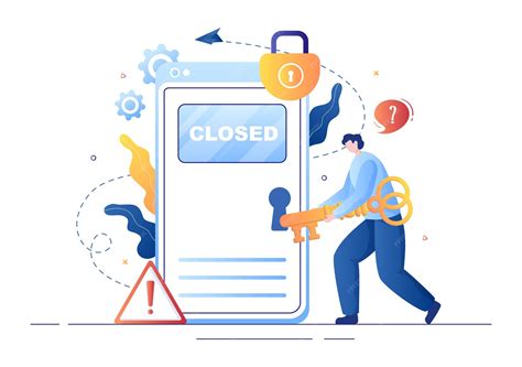 Premium Vector Login Access Denied Vector Illustration System