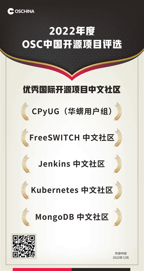年度开源项目公布 Oschina