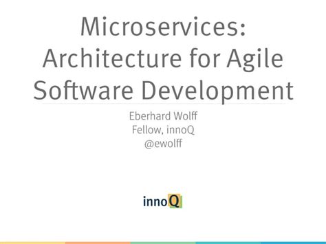 microservices architecture for agile software development ppt