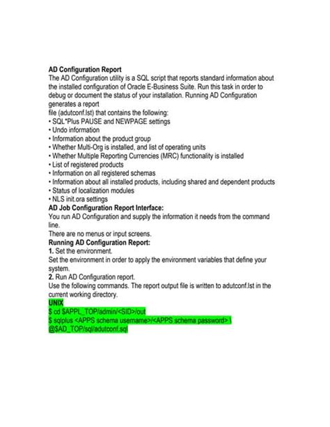 ad configuration report pdf