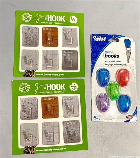 Five Packs Removable Hooks Maxsold