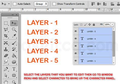 tutorial how to edit multiple text layers in photoshop