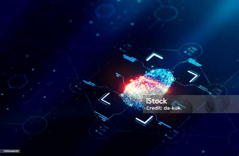 지문 생체 인식 인증 버튼 디지털 보안 개념 데이터에 대한 스톡 사진 및 기타 이미지 데이터 생체 인식 지문 Istock