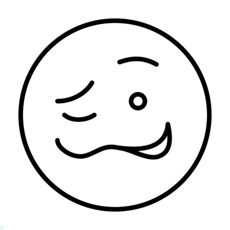 دانلود آیکون ایموجی گیج و منگ استایل خطی مشکی با فرمت Png