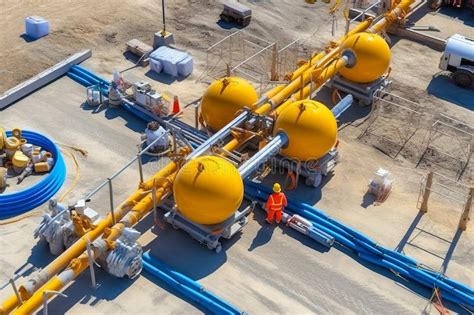 Pipeline Station Of The Gas Industry Stock Illustration Illustration Of Chemical Industrial