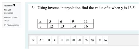 Solved Question 3 3 Using Inverse Interpolation Find The Chegg Com