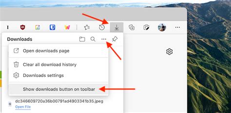 How To Pin The Downloads Button To Microsoft Edge Toolbar