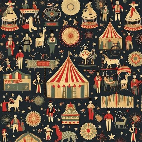 Premium Ai Image The Circus Pattern