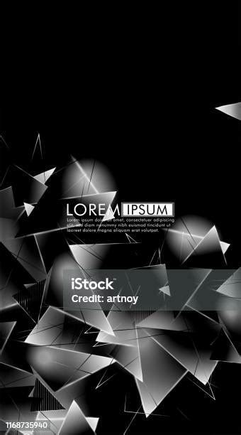 수직 삼각형 배경입니다 3d 삼각형의 추상 구성 현대 기하학적 배경 절연 블랙 0명에 대한 스톡 벡터 아트 및 기타 이미지 0명 개념 검은색 Istock