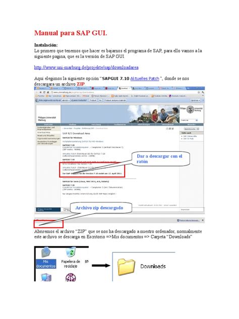 Manual Para Sap Gui InstalaciÓn Pdf Correo Electrónico Contraseña