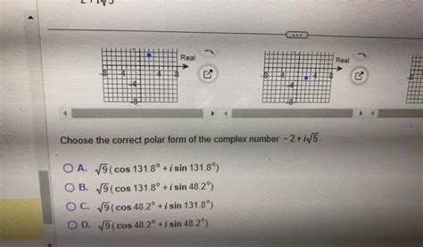 Solved Plot The Complex Number Then Write It In Polar Form