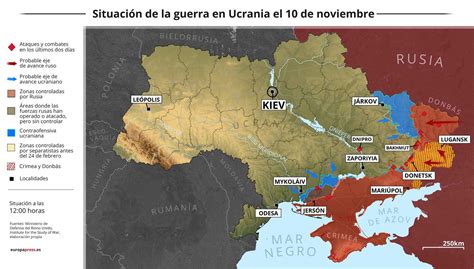 Mapas Avances De Ucrania Y La Retirada De Rusia De Jersón