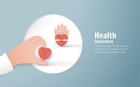 건강 보험의 개념에서 벡터 일러스트 레이 션 템플릿 디자인은 커버 웹 배너 포스터 슬라이드 프리 젠 테이 션을 위한 파스텔