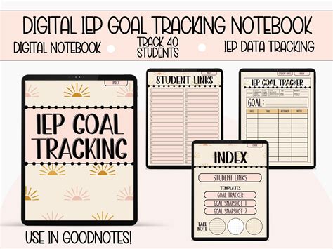 Digital IEP Goal Tracker IEP Goal Planner Iep Goal Tracker Etsy
